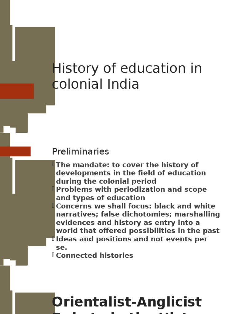 History of Education in Colonial India | PDF | British Raj | Missionary