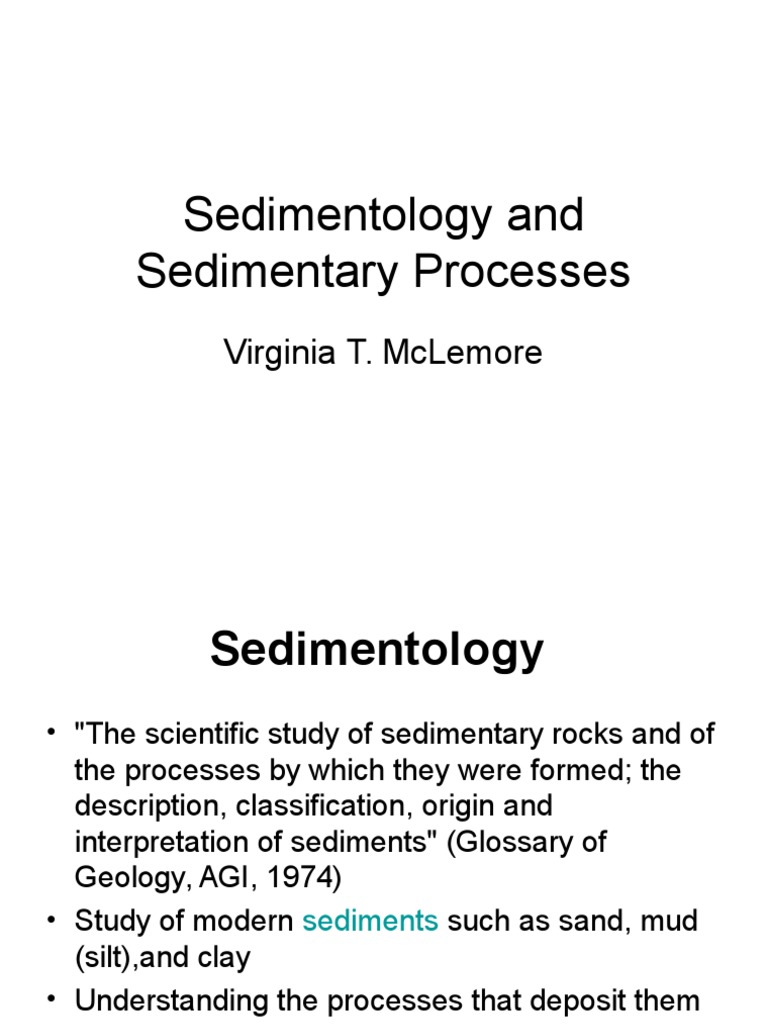Sediment Ology and Sedimentary Processes | PDF | Sedimentary Rock ...