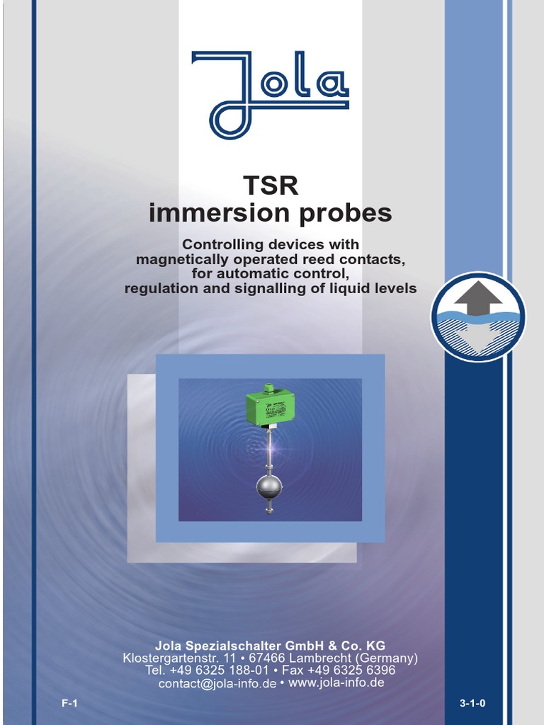 Immersion Probes TSR | PDF | Switch | Vacuum Tube