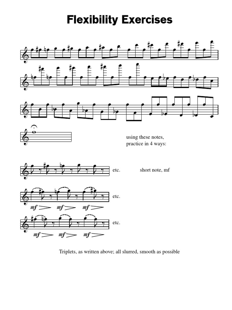 (Flute) Flexibility Exercises PDF | PDF