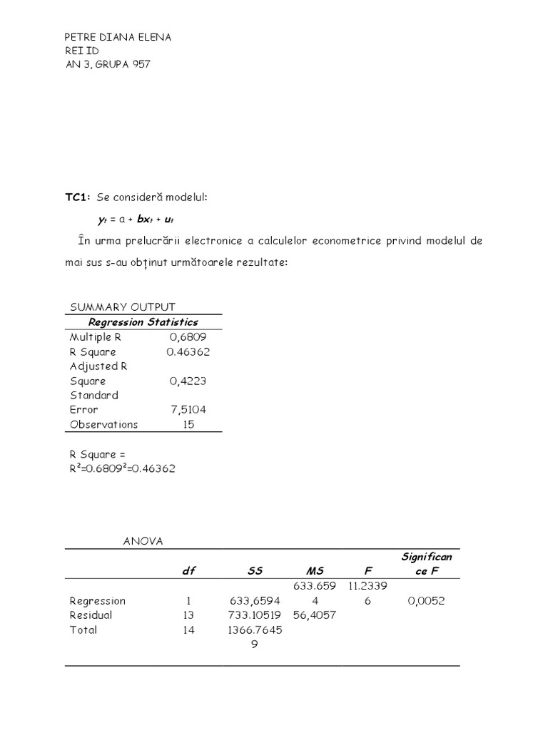 Exercitii Rezolvate Statistica Ase Part 1 | PDF