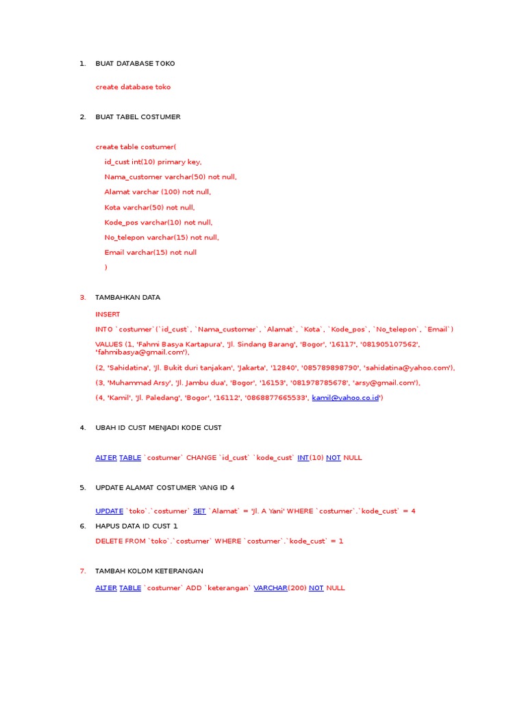 26 Dwi Kuncoro Buat Database Toko | PDF