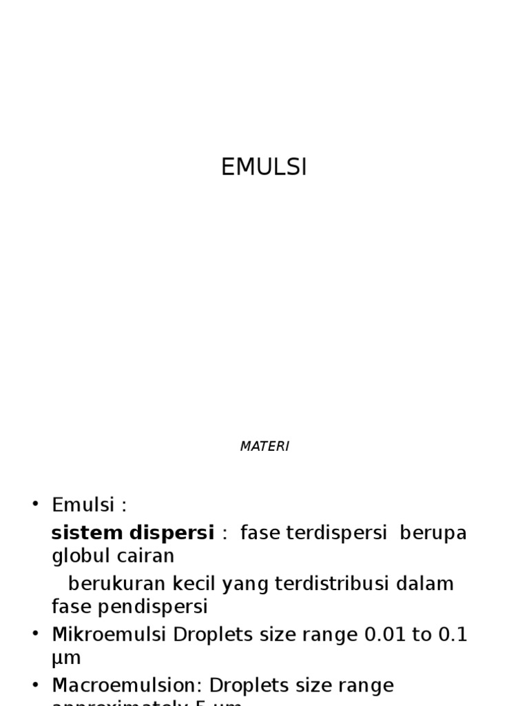 EMULSI | PDF