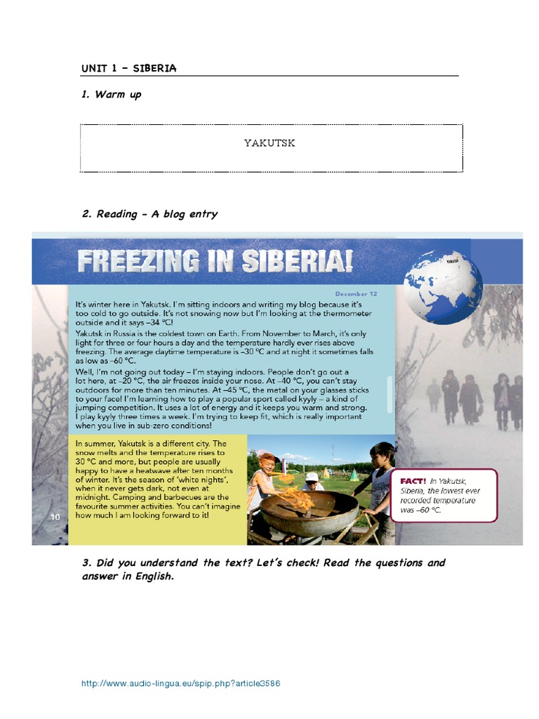 Yakutsk: Summer Activities in Siberia | PDF | Wellness