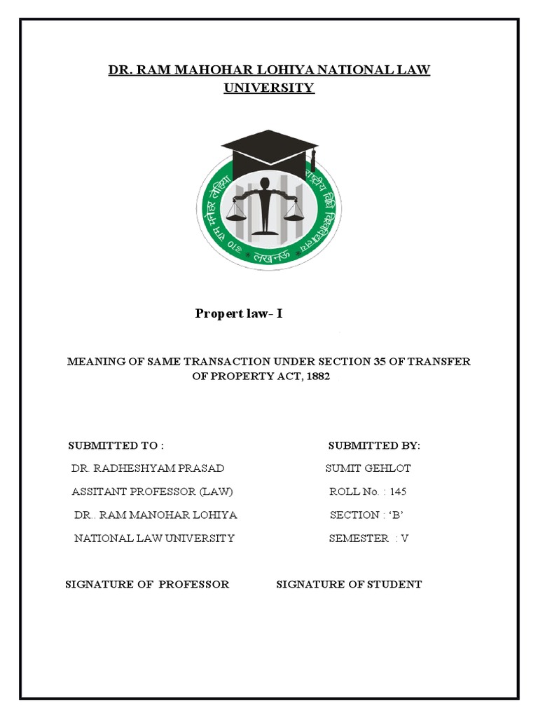 Same Transaction in TPA Section 35 | PDF | Will And Testament | Civil ...