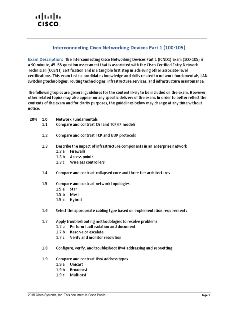 100 105 Icnd1 v3 PDF | PDF | I Pv6 | Computer Network