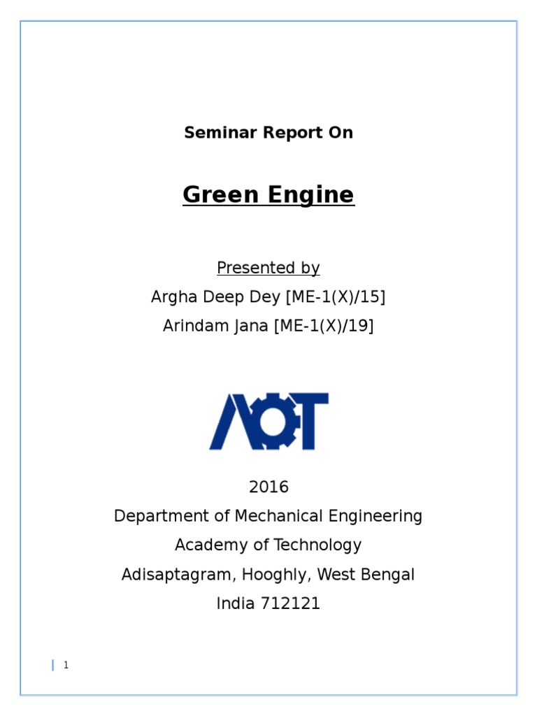 Green Engine | PDF | Internal Combustion Engine | Combustion