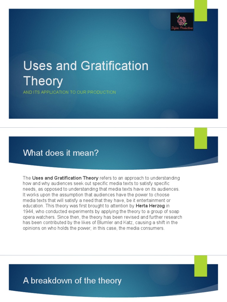 Uses and Gratification Theory | PDF