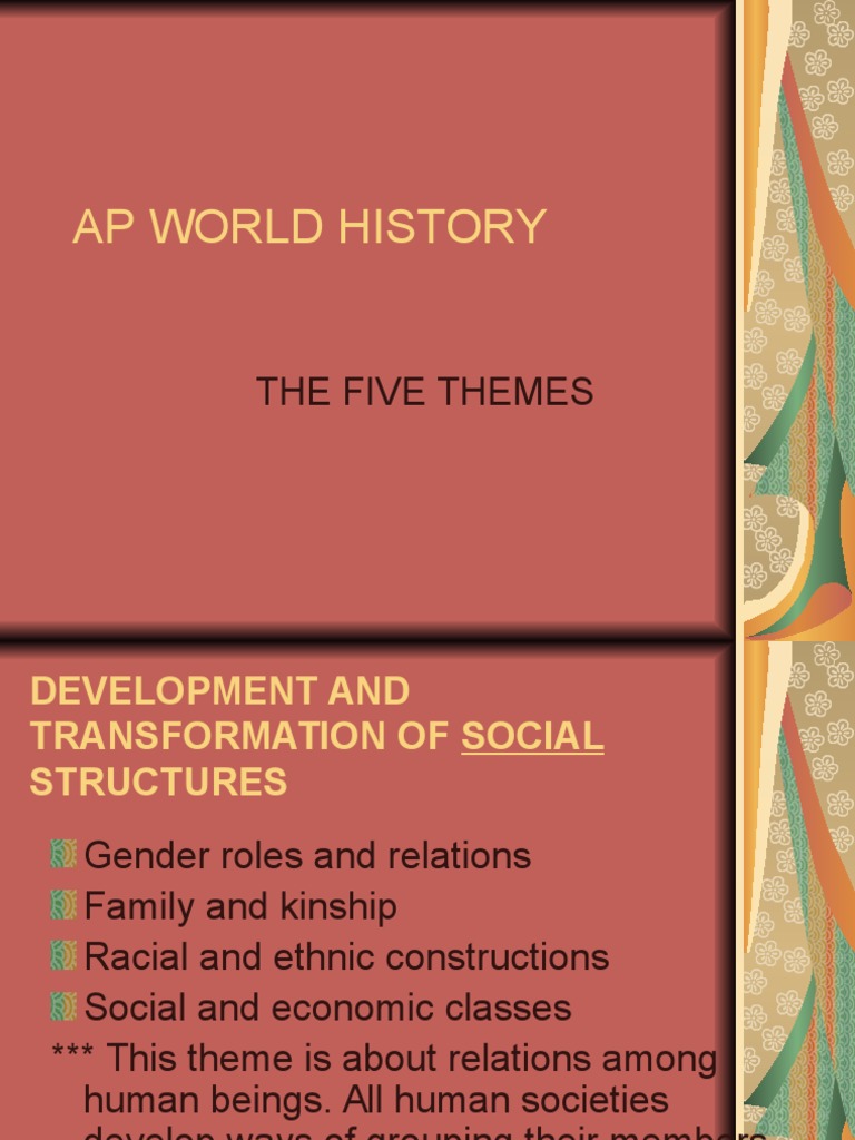 AP World History 5 Themes | PDF