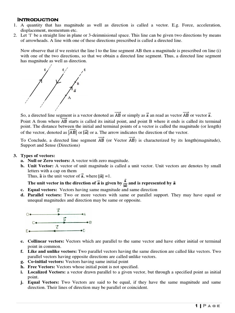 Microsoft Word - Vectors | PDF | Norm (Mathematics) | Euclidean Vector