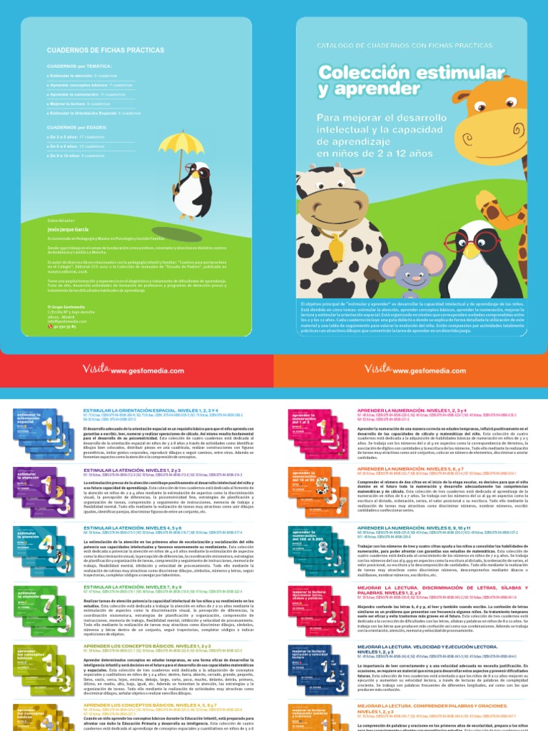 Catalogo Estimular y Aprender PDF | PDF | Lectura (proceso) | Aprendizaje