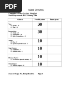 Duet Singing Contest Judging Criteria | PDF | Singing | Musicology
