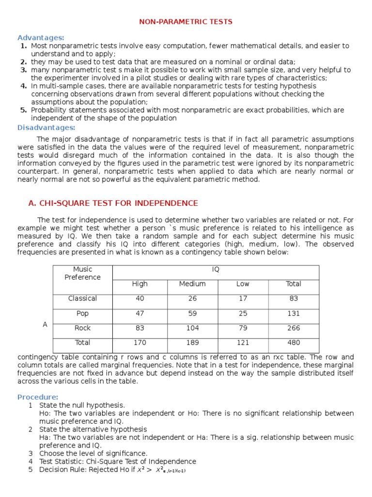 Chi-Square Test of Independence | PDF | Nonparametric Statistics ...