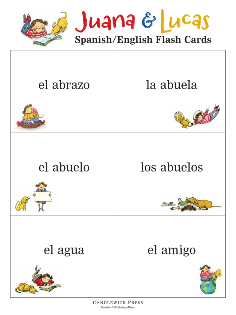 Juana & Lucas Vocab Cards | PDF | Foreign Language Studies