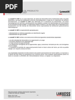 Lewatit NM 60 SG Ficha Técnica | PDF | Intercambio iónico | Agua