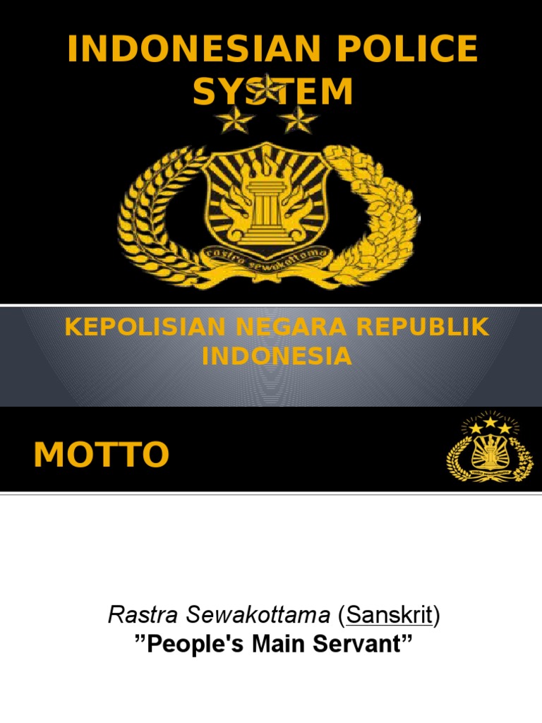 Indonesian Police System Report Pdf Brigadier Security