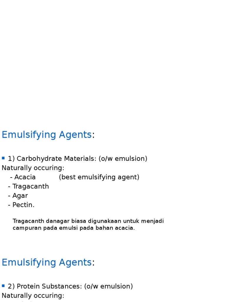 Jenis Emulgator | PDF