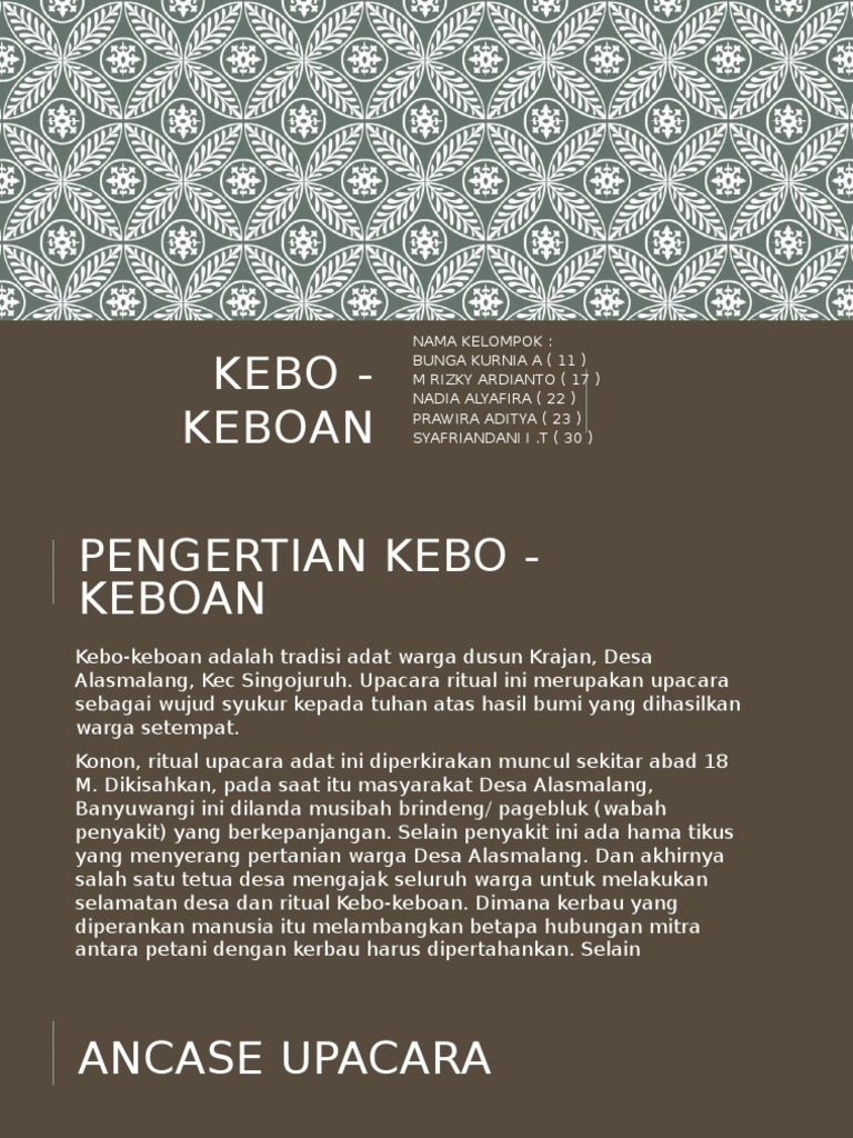 Kebo - Keboan | PDF | Ilmu Sosial | Sejarah