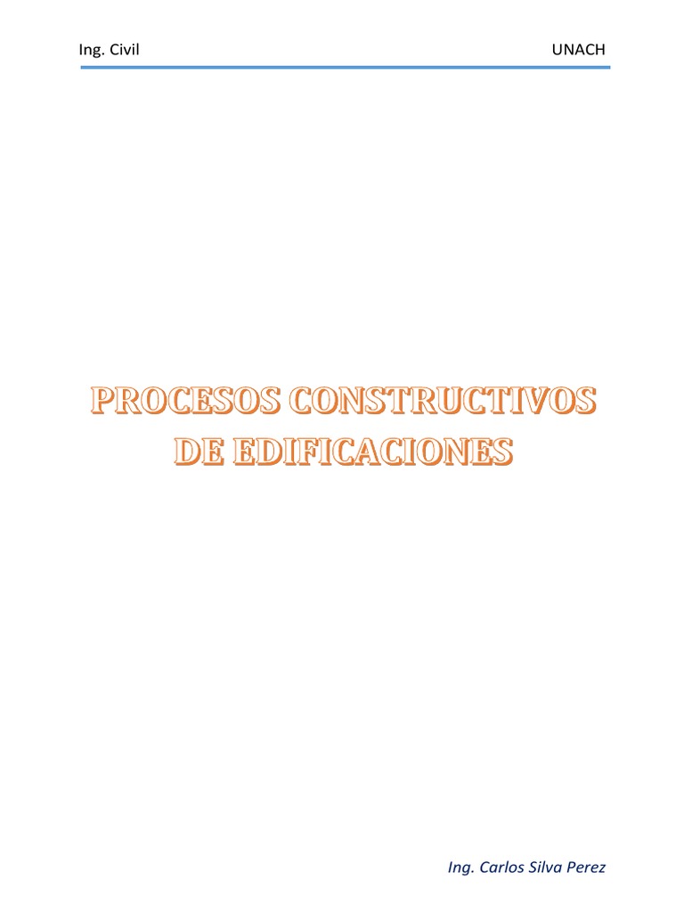 Procesos Constructivos de Edificaciones | PDF | Presupuesto | Diseño