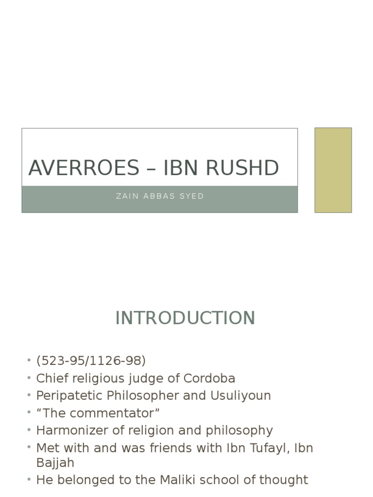 Averroes - Ibn Rushd | PDF