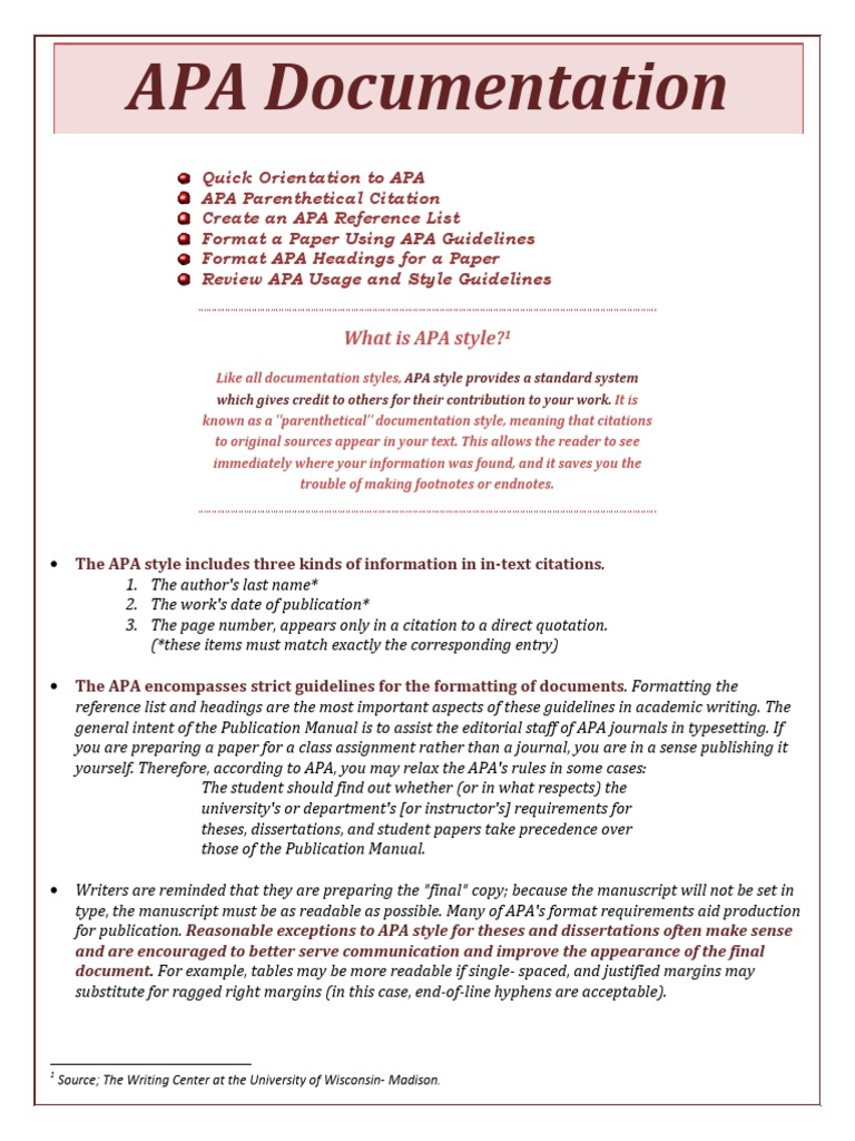 Apa Documentation | PDF | Citation | American Psychological Association