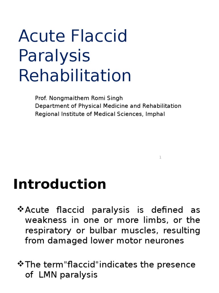 Acute Flaccid Paralysis | PDF | Foot | Poliomyelitis