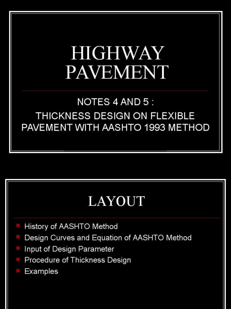 Thickness Design On Flexible Pavement - AASHTO 1993 Method | PDF | Road ...