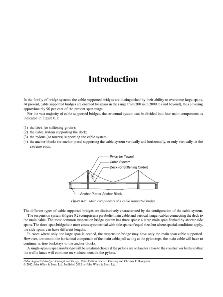 Introduction - Cable Supported Bridges | PDF | Structural Engineering | Civil Engineering