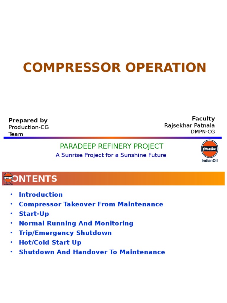 Compressors Operation | PDF | Valve | Steam