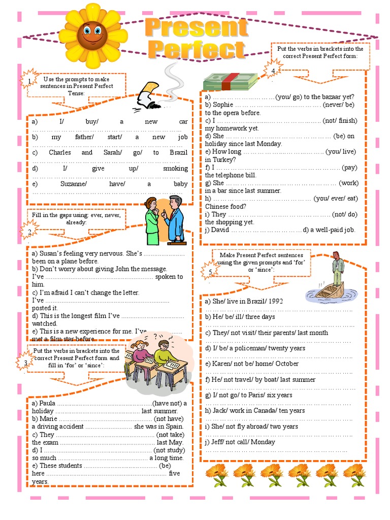 2374 Present Perfect Exercises | PDF