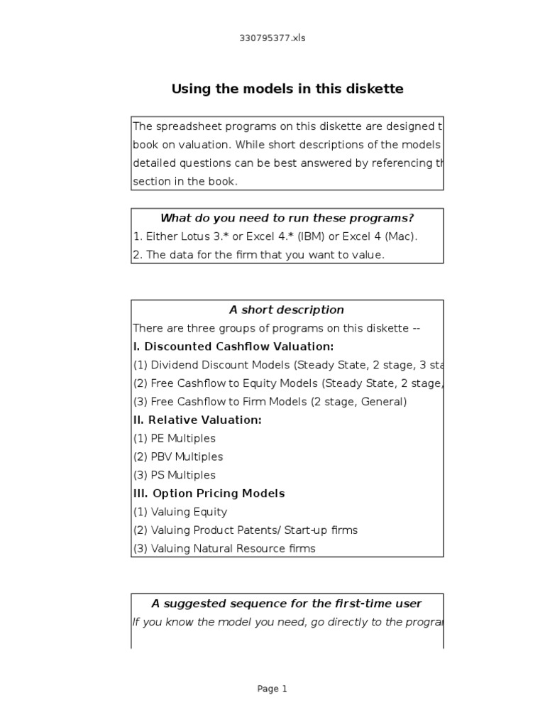 Readme 1 S | PDF | Microsoft Excel | Spreadsheet