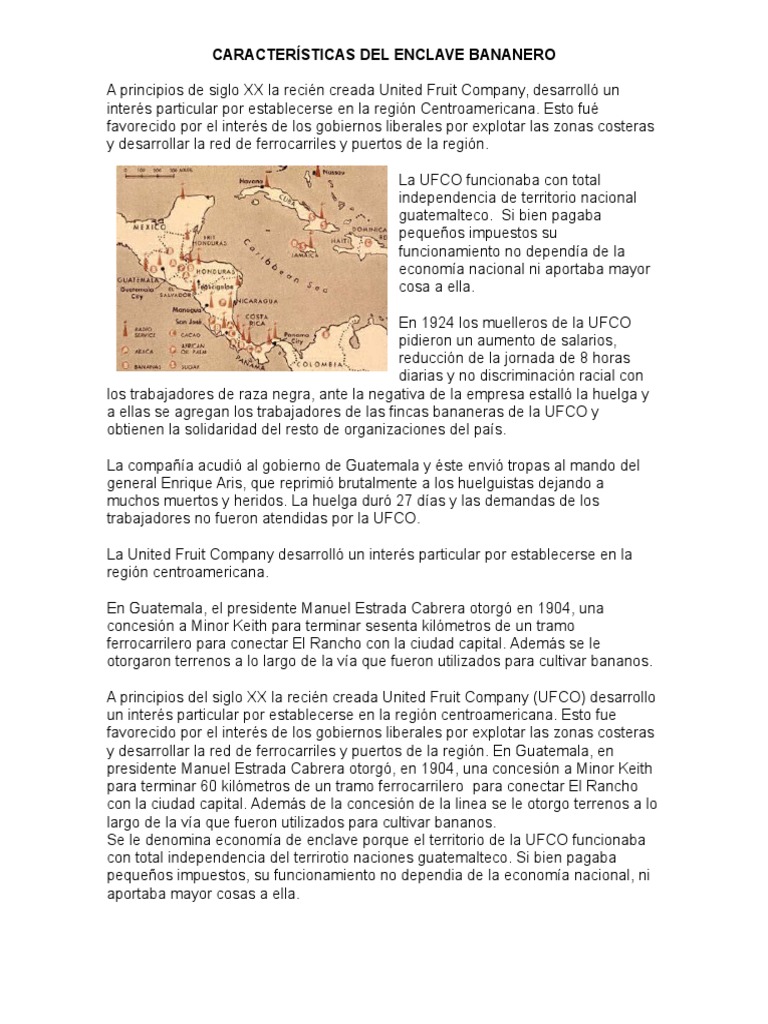 Características Del Enclave Bananero | PDF