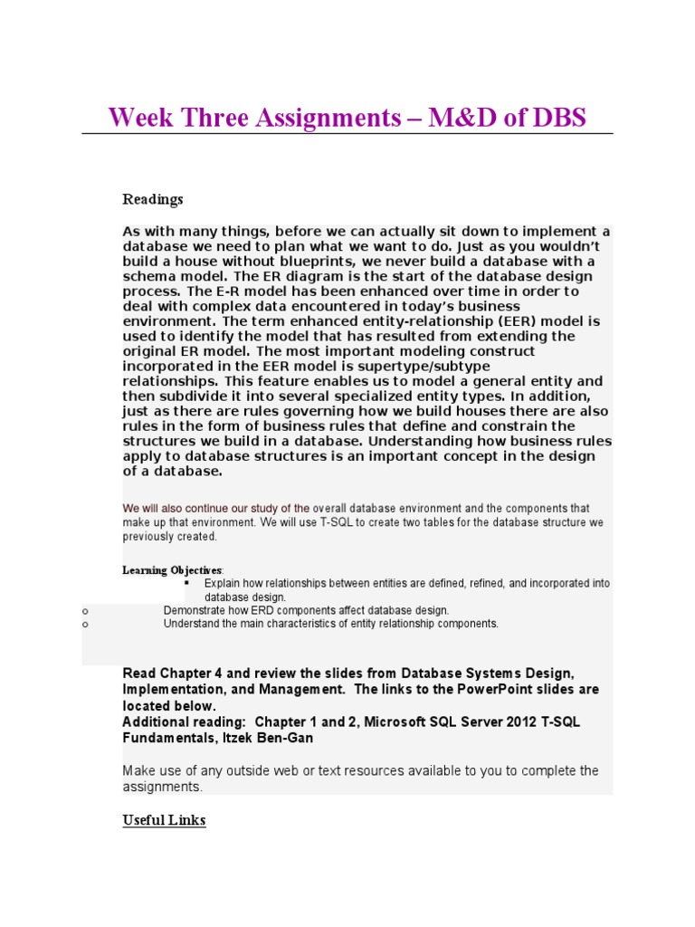 ERD Design with Supertype/Subtype Concepts | PDF | Databases ...