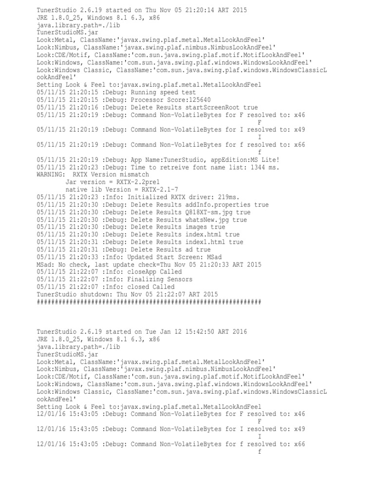 Tuner Studio App Debug | PDF | Computer Architecture | Product Introductions