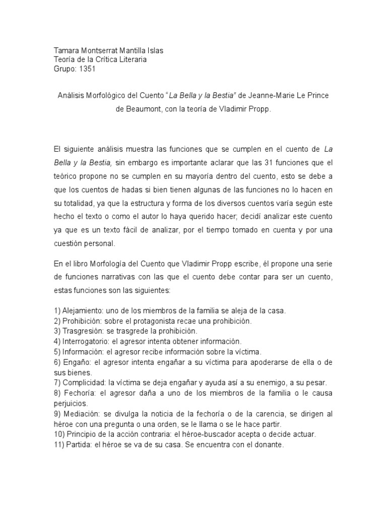 Analisis Del Cuento | PDF | Cuentos | Cuentos de hadas