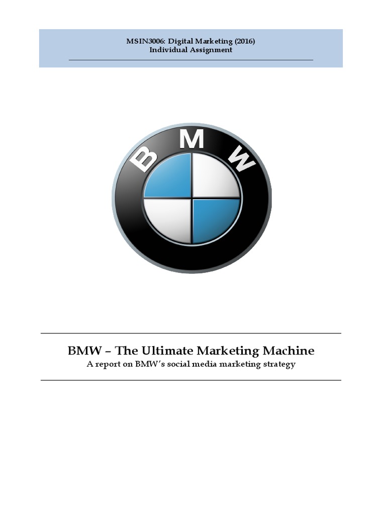 BMW's Digital Marketing Strategy | PDF | Social Media | Popular Culture ...