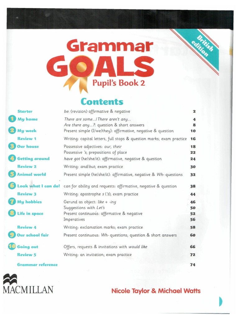Grammar Goals - Level 2 | PDF
