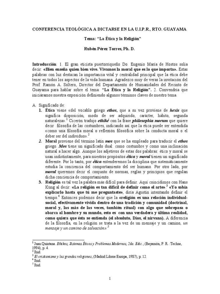 Etica y Religion PDF | PDF