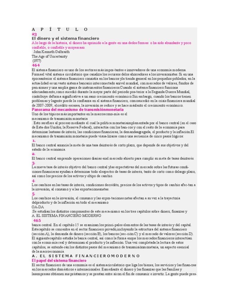 Capitulo 23 Samuelson | PDF | Dinero | Bancos