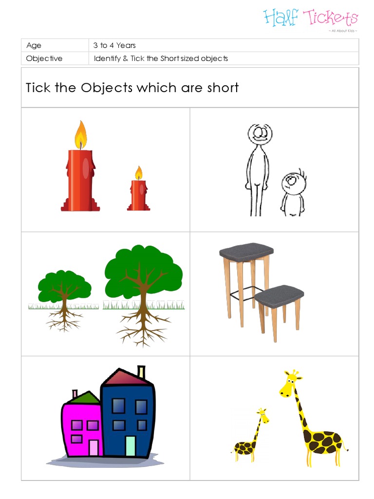 Short Object Identification for Ages 3-4 | PDF