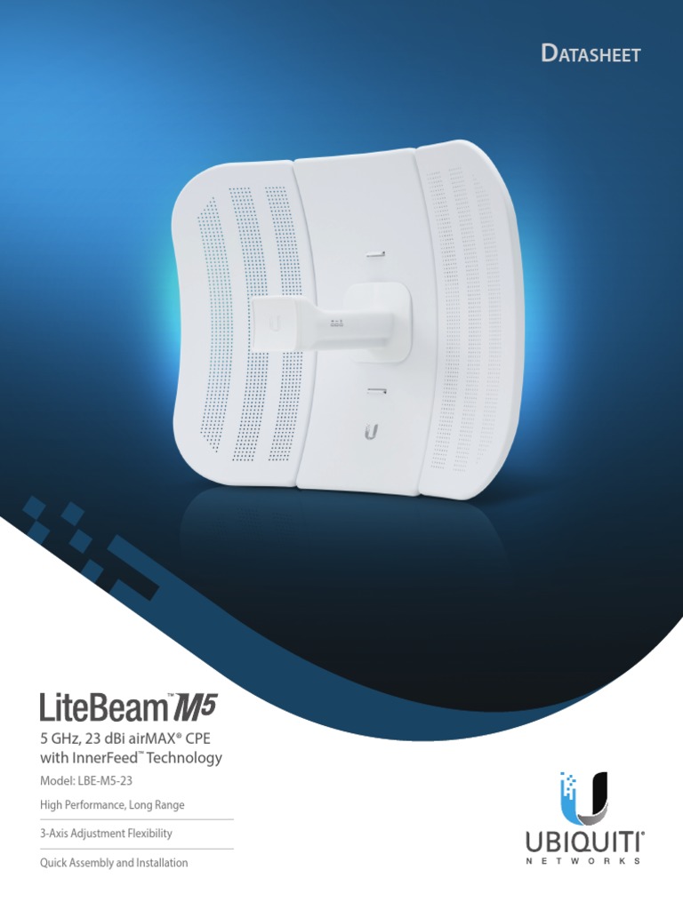 LiteBeam LBE M5 23 Ubiquiti | PDF | Customer Premises Equipment | Wireless