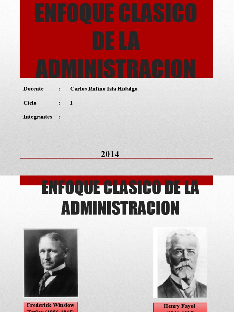 Enfoque Clasico de La Administracion | PDF