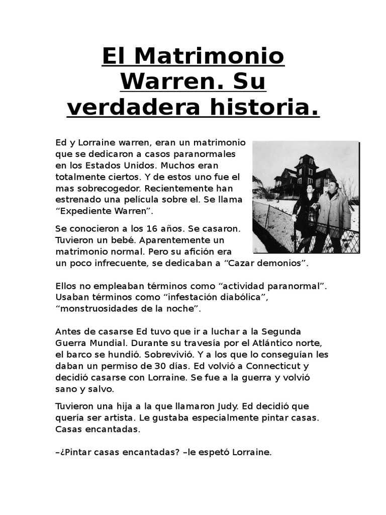 El Matrimonio Warren | PDF | Fantasmas | Demonios