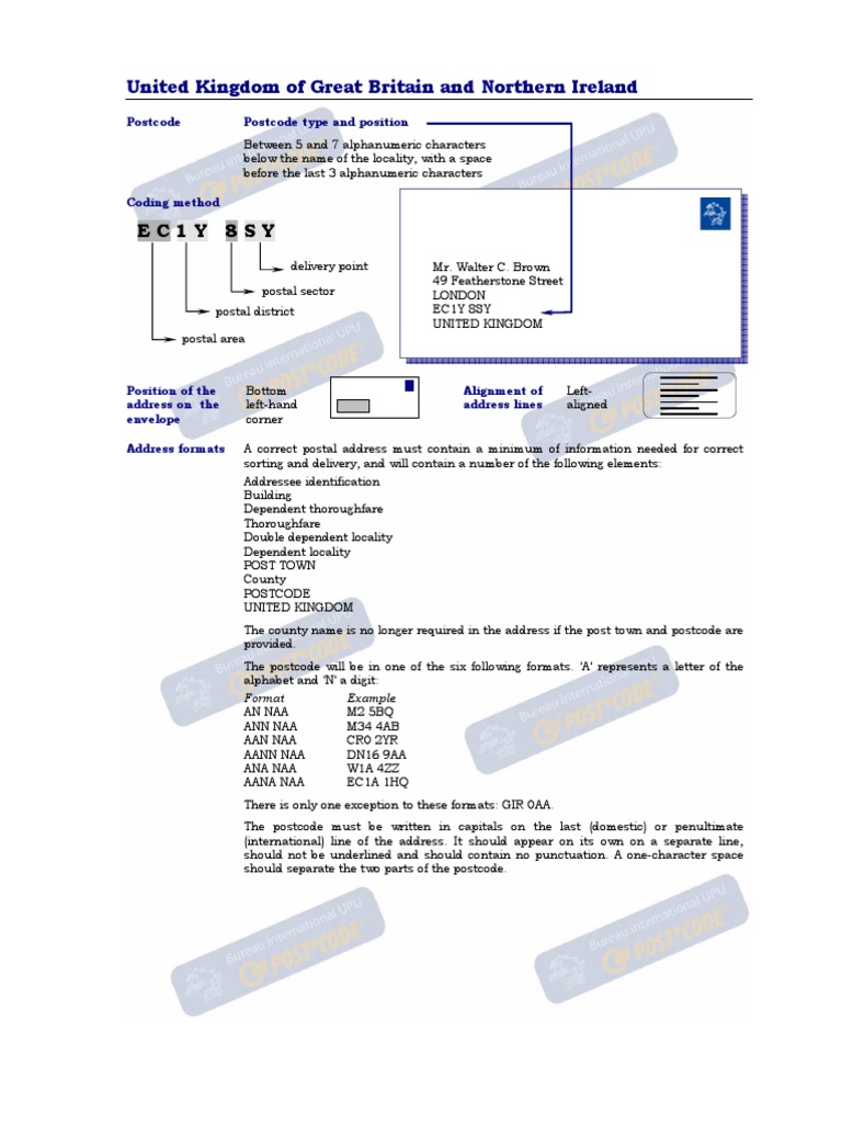 UK Post Code System | PDF | Address (Geography) | Postal System