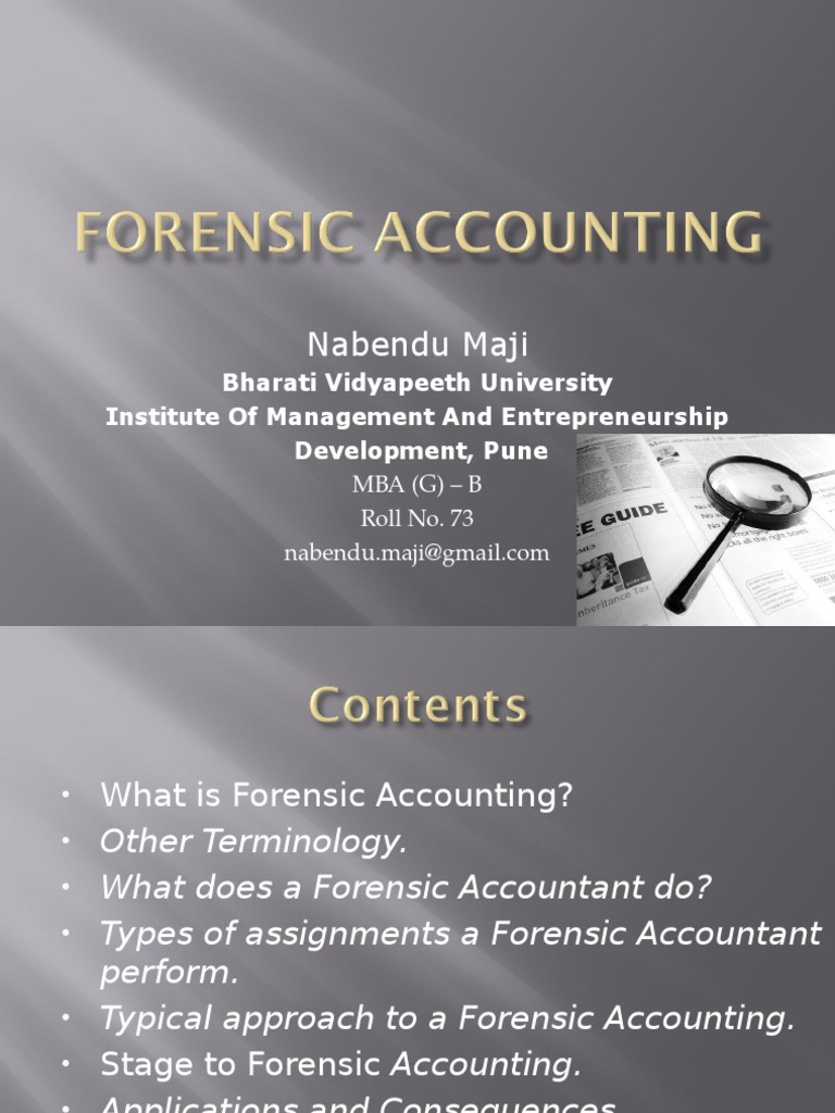 Forensic Accounting Notes | PDF | Audit | Forensic Science