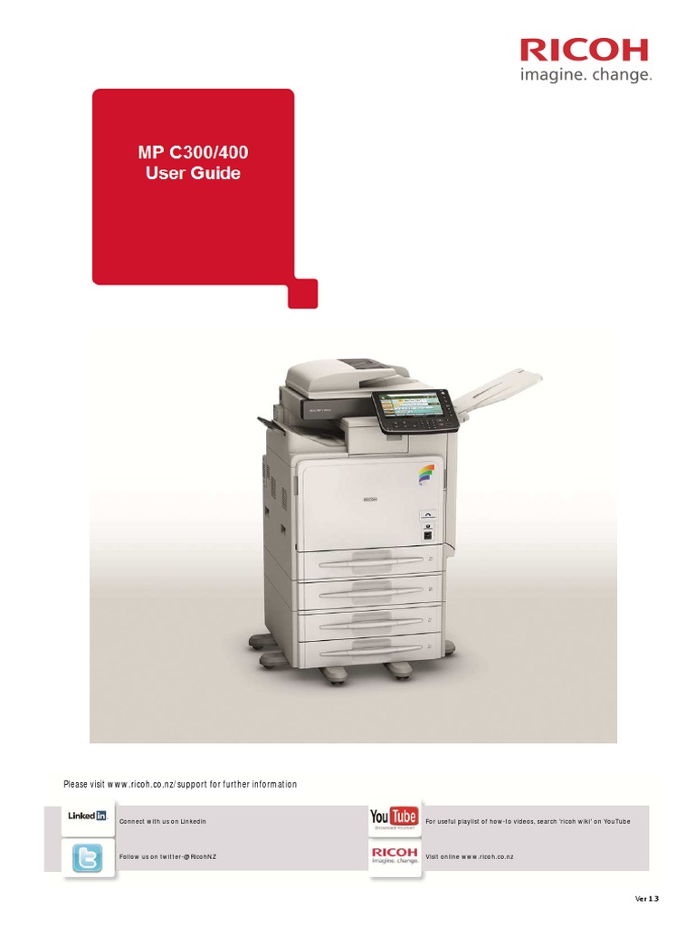 Mpc300 Mpc400 User Guide Ver1.3 | Image Scanner | Fax
