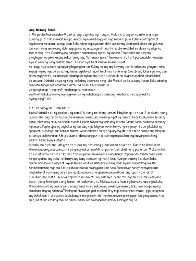 Ang Batang Pulubi | PDF