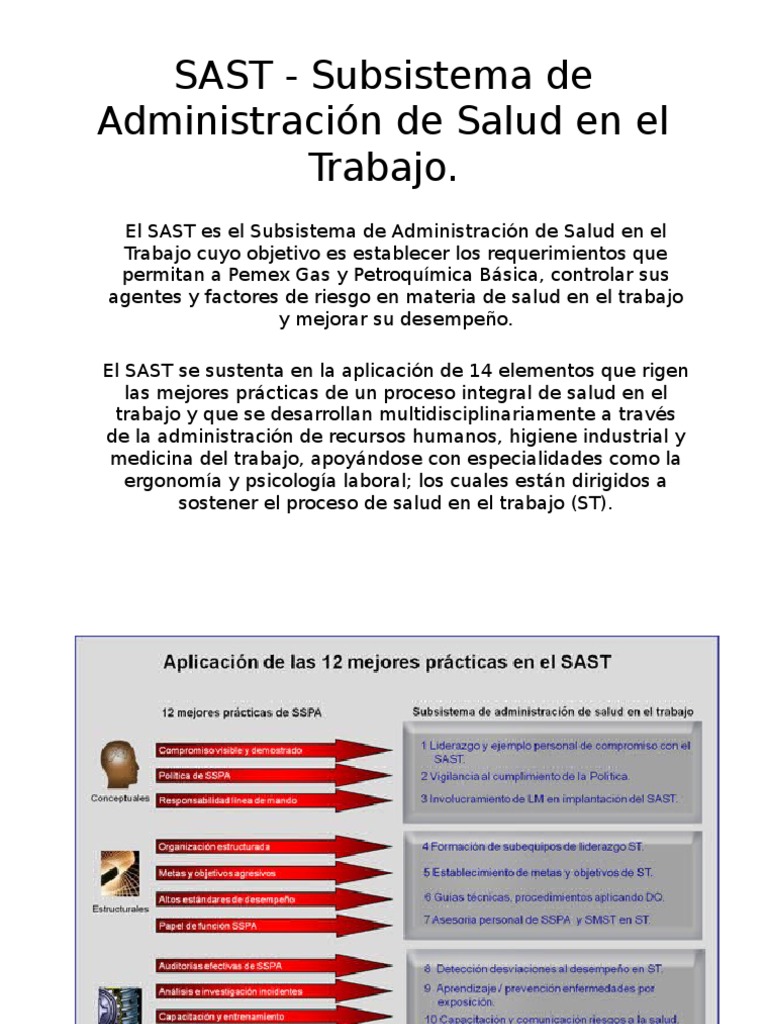 SAST | PDF | Seguridad y salud ocupacional | Salud y bienestar