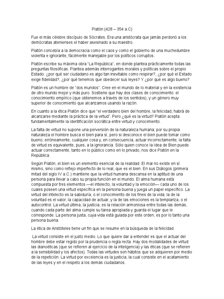 Ética Antigua | PDF | Platón | Sócrates