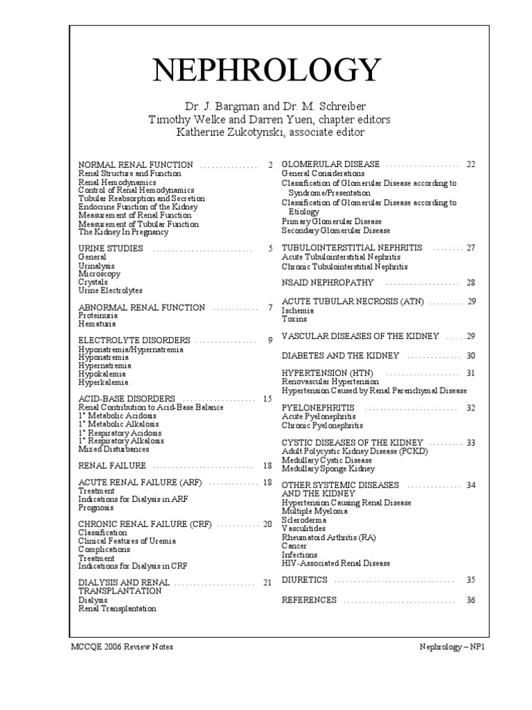 Nephrology | PDF | Renal Function | Kidney